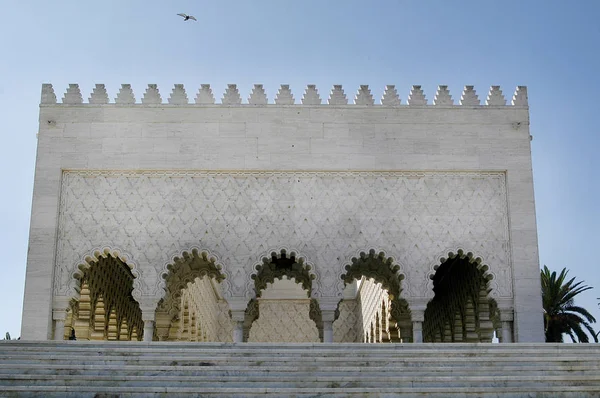 Mausoleum of Mohammed V, a historical building in Rabat, Morocco. It ...