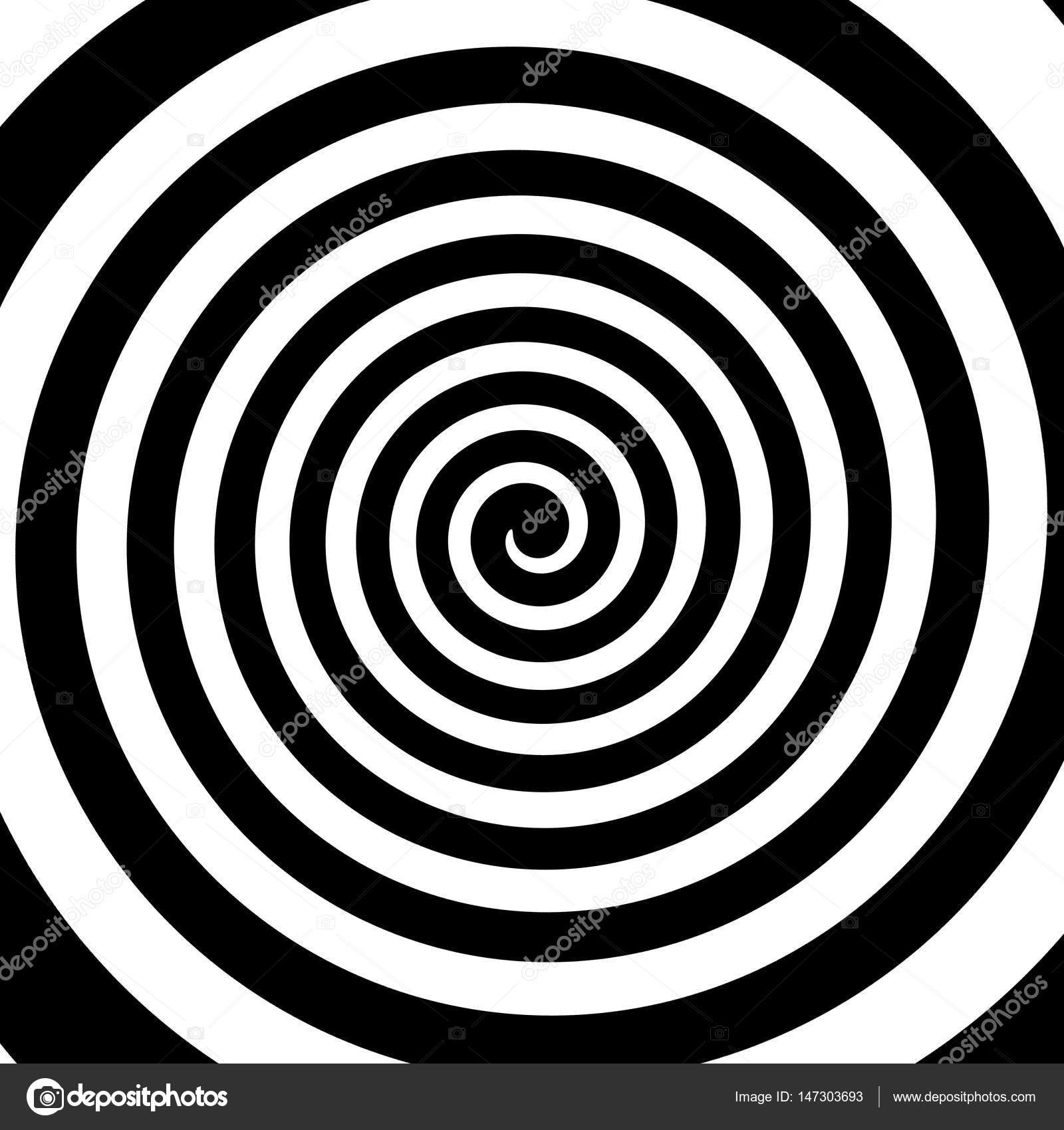 Black and white hypnotic spiral vortex hypnotic psychedelic expe ...