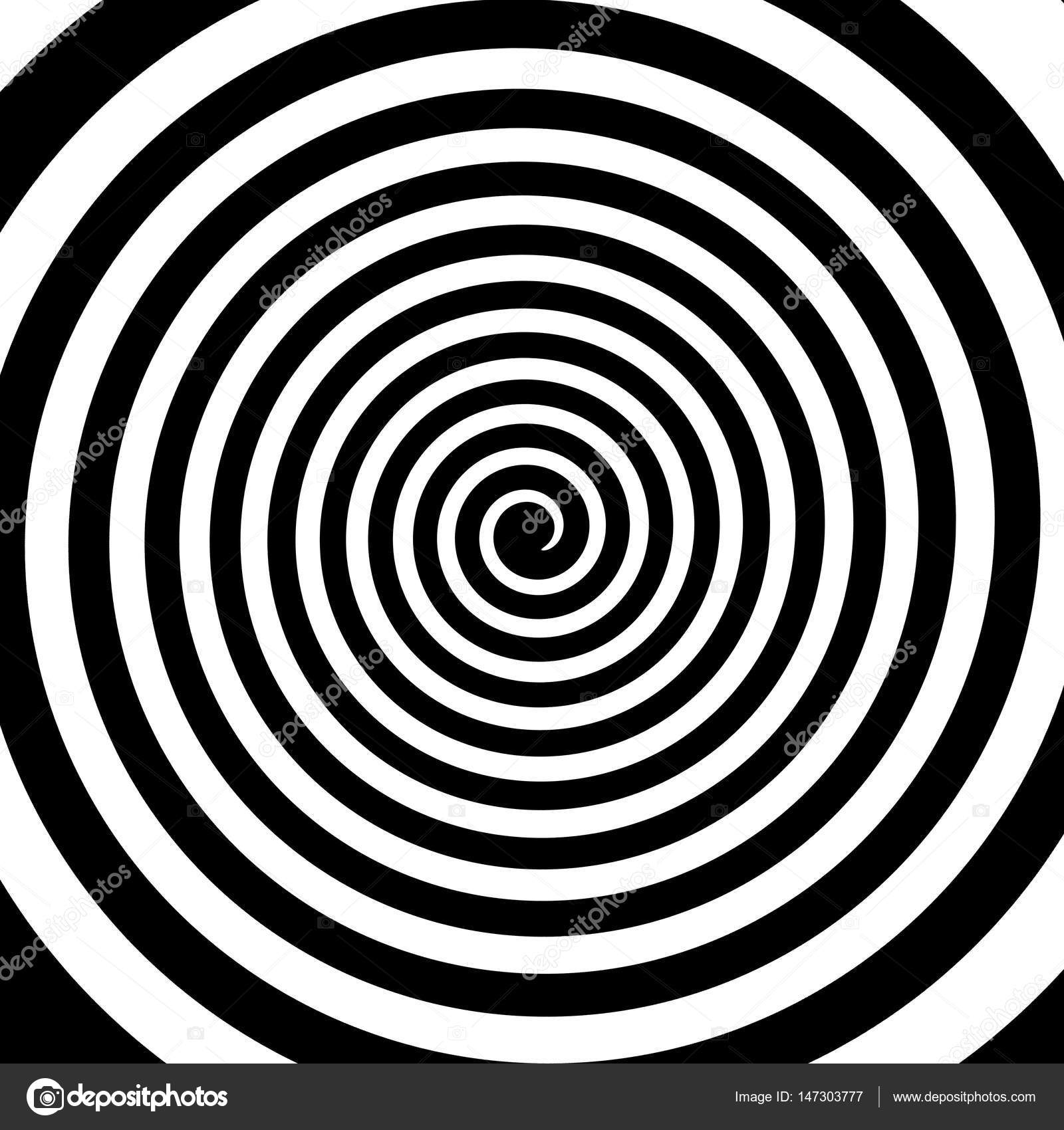Black And White Swirl Hypnotic