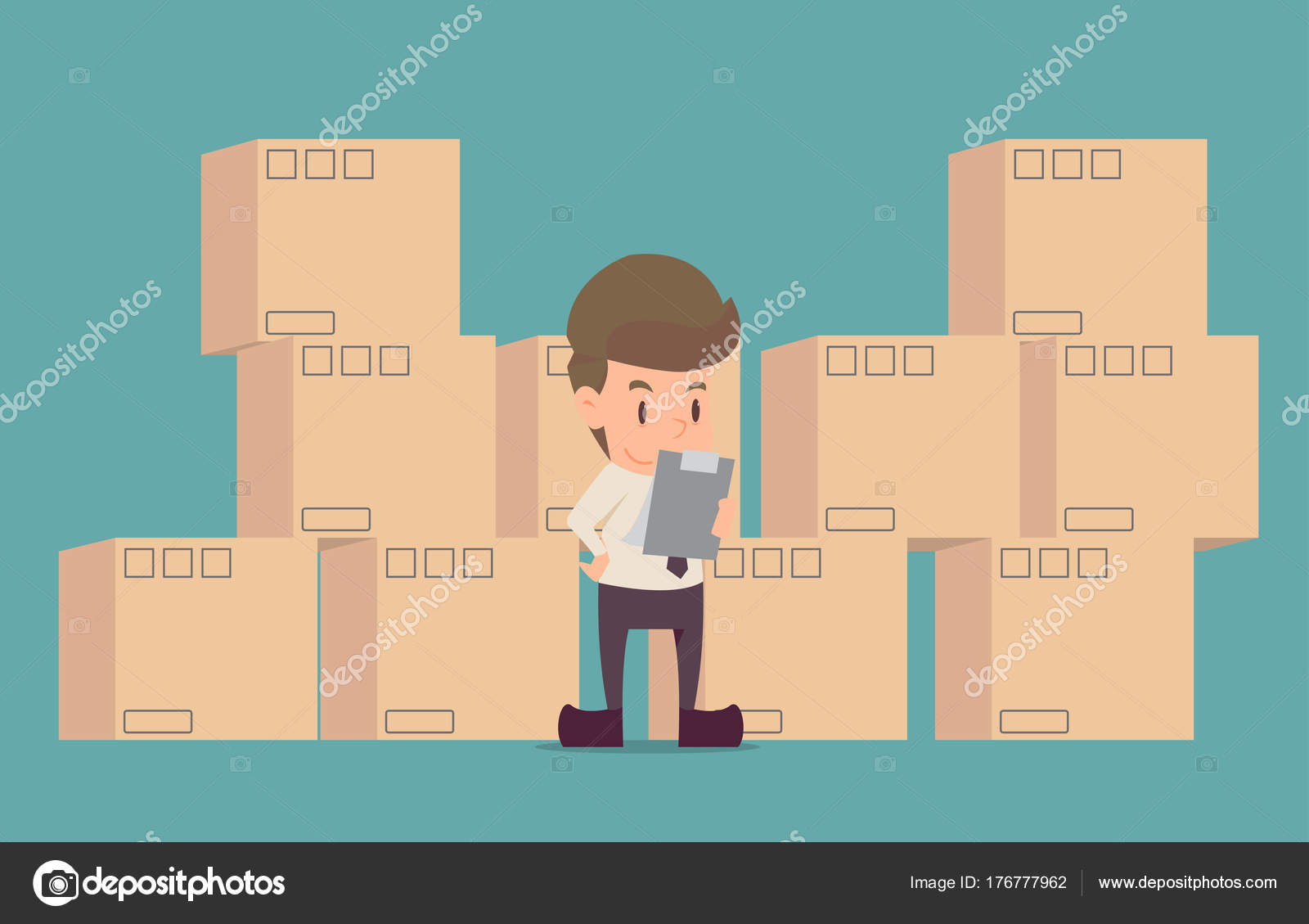 Businessman product Inspection.cartoon of business success is th Stock ...