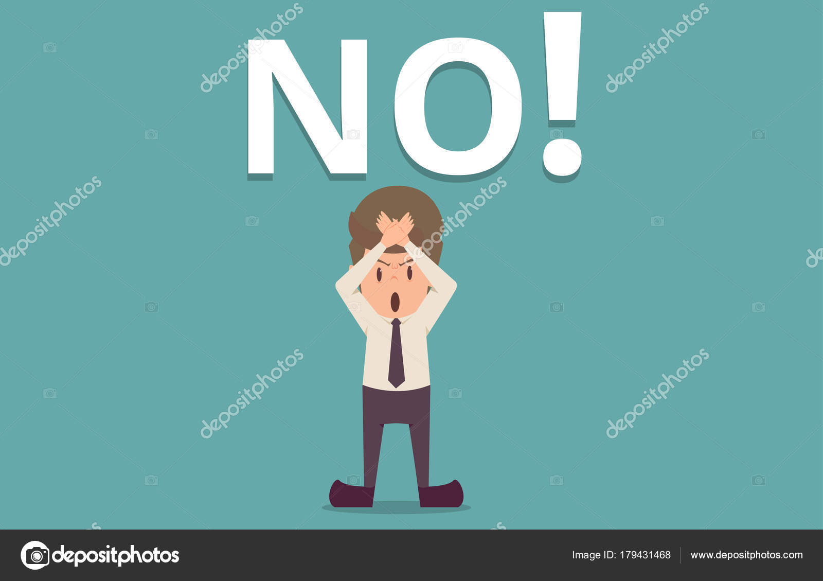 Businessman making no hand sign or x symbol, crossing hands, exp Stock ...