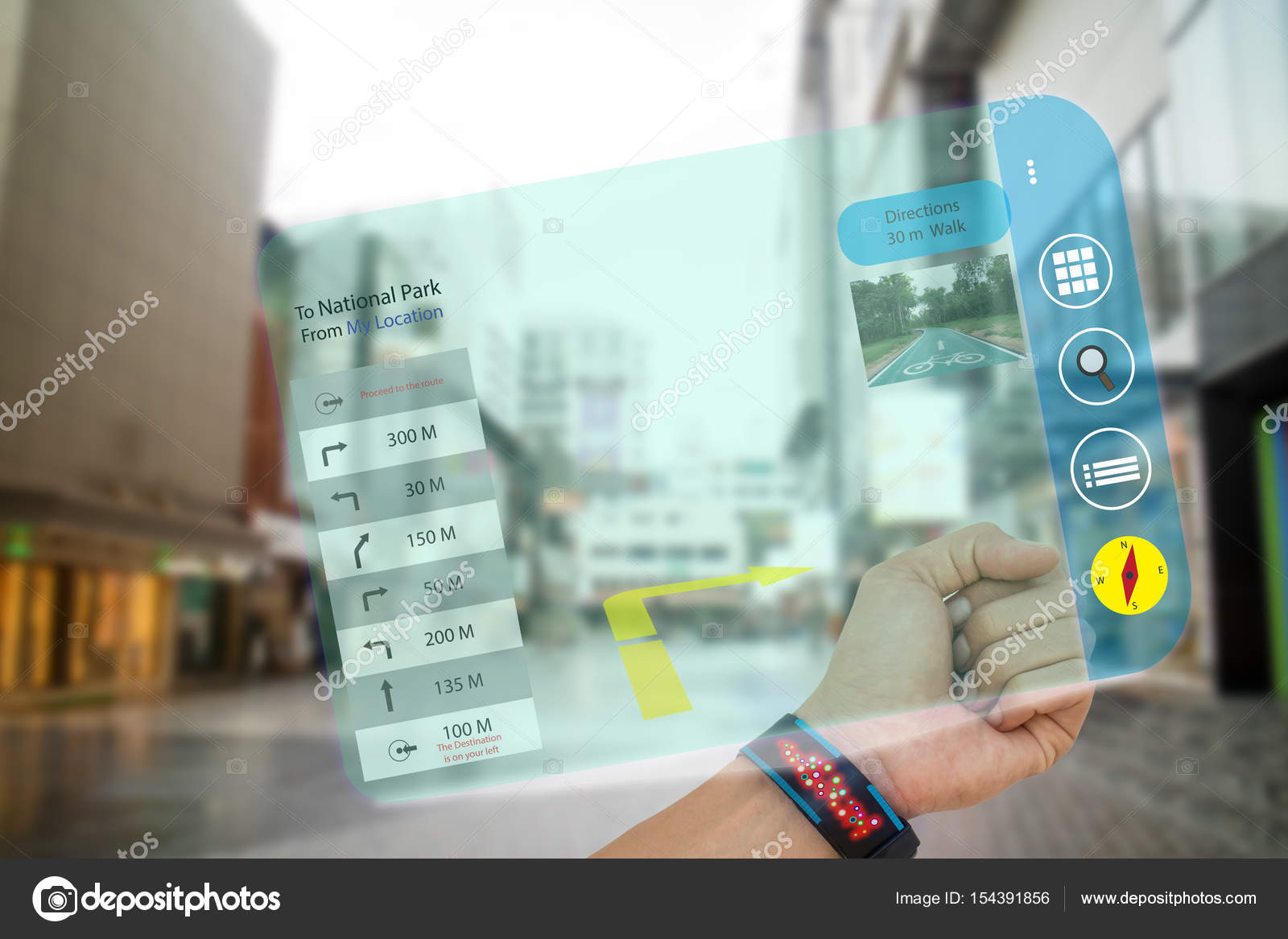 Iot, internet of things,concept man use smart watch with augment ...