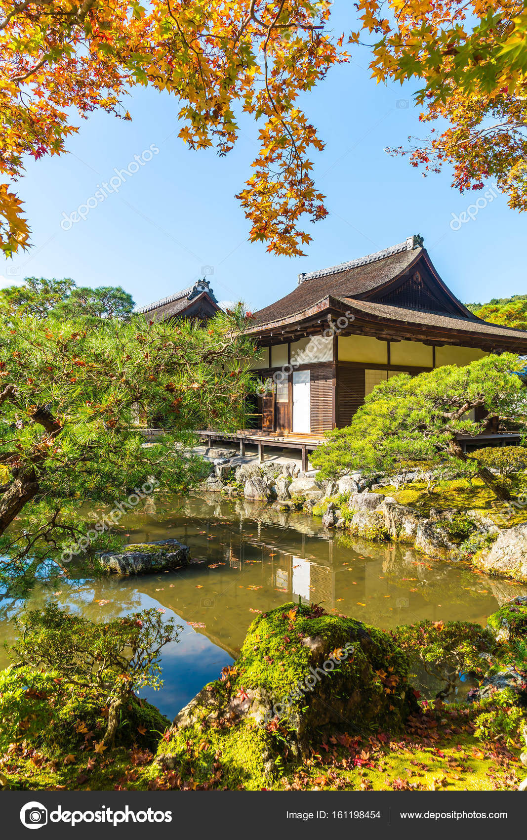 Beautiful Architecture at Silver Pavillion Ginkakuji temple Stock Photo ...