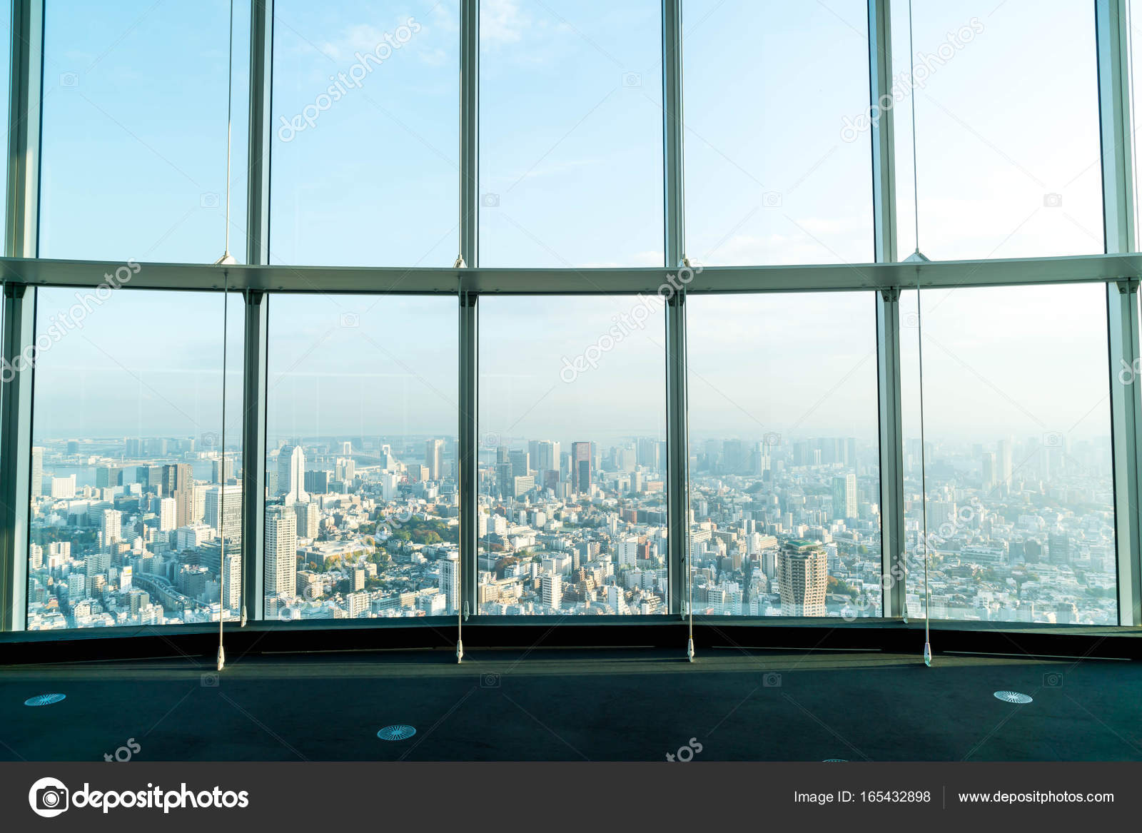 Window of building with Tokyo Tower background Stock Photo by ©topntp ...