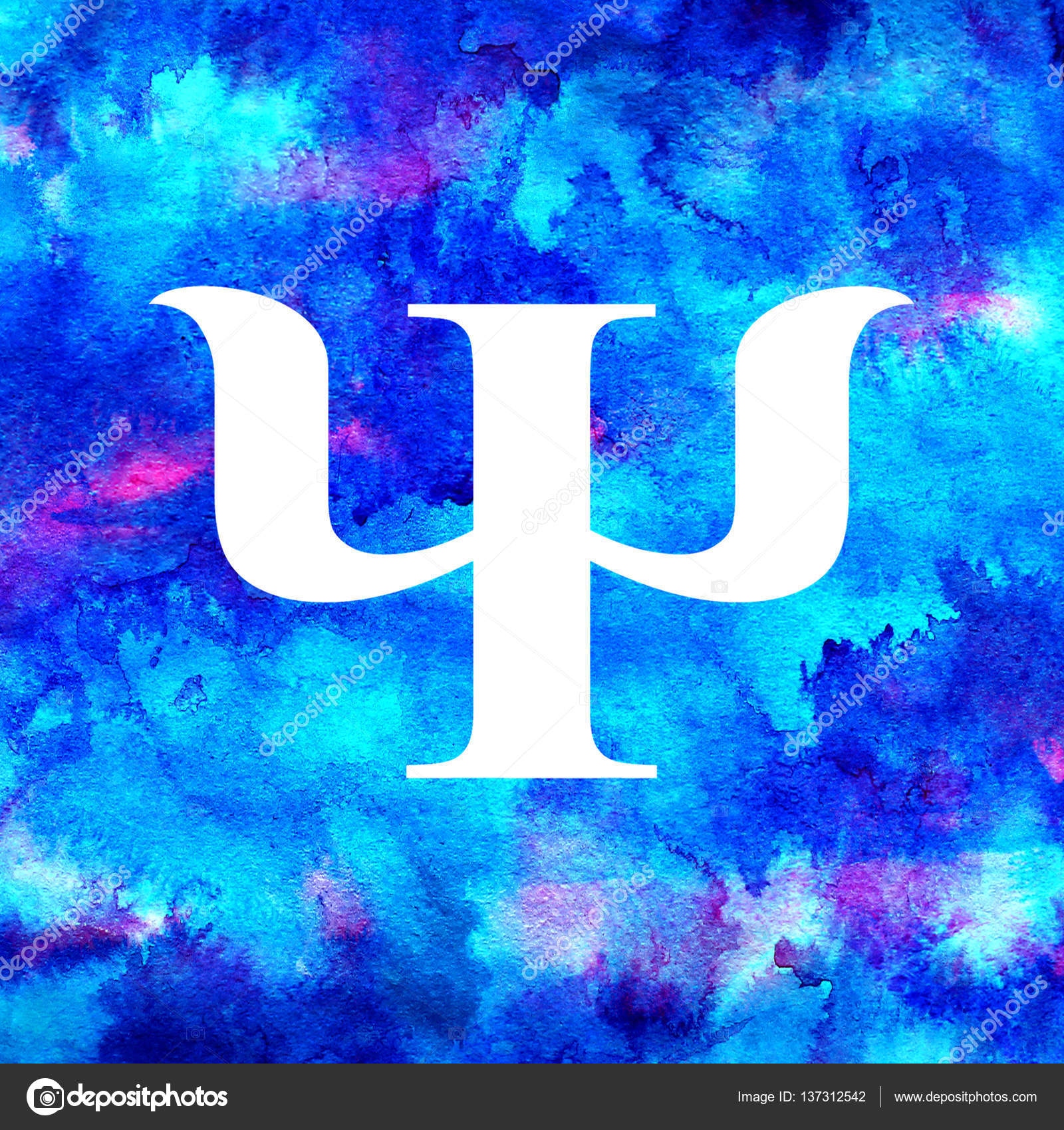 Logo moderno de Psi acuarela de Psicología. Estilo creativo. Logotipo ...