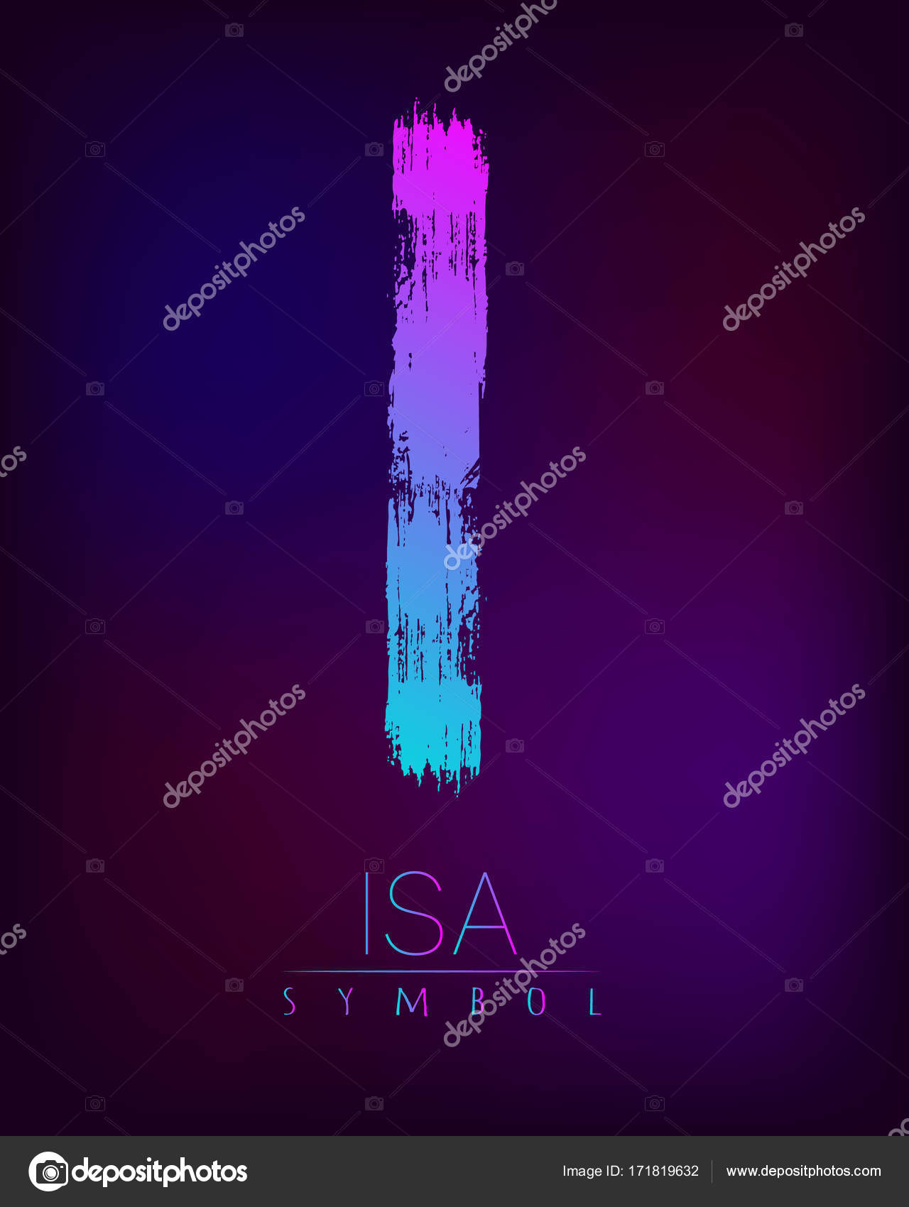 Rune Scandinavia is a Isa riches vector illustration. Symbol of Futhark ...