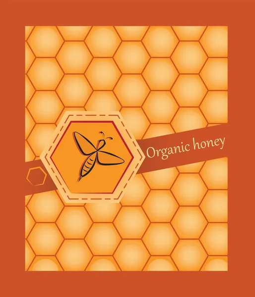 Swarm bee, honeycomb. Emblem, label, business card. Linear bee logo ...