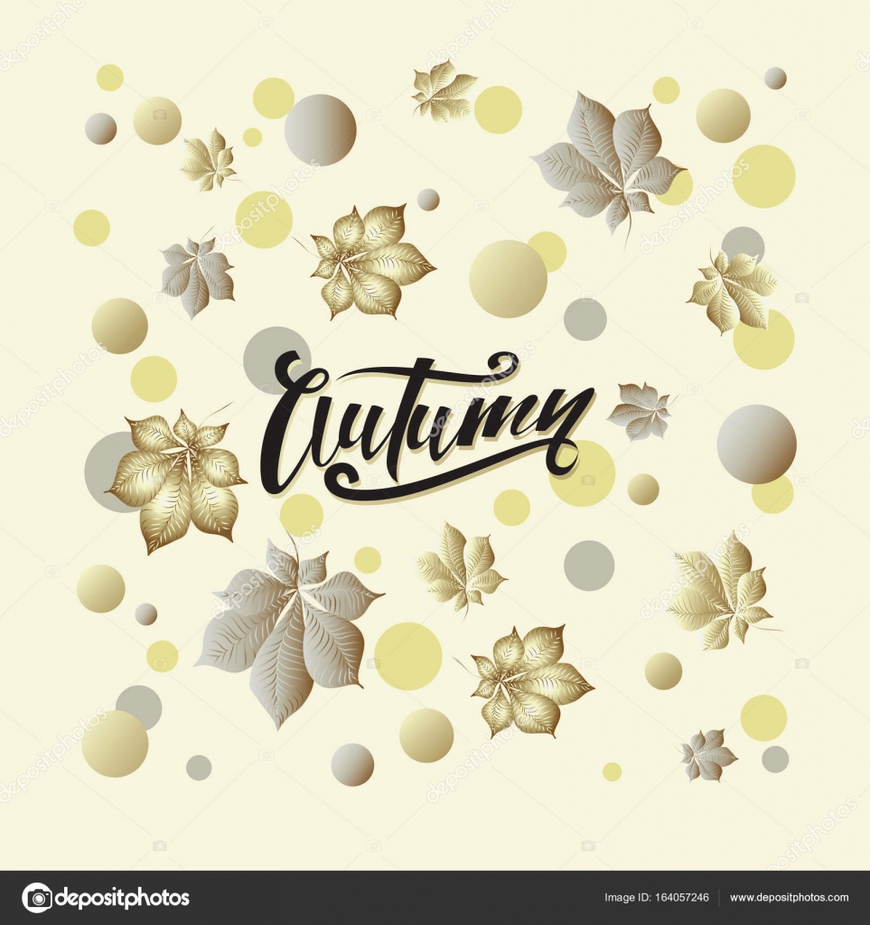 Autumn. Falling leaves. Card, banner, poster. — Stock Vector ...
