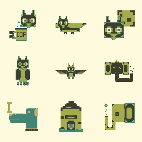 Pixelated animals Stock Vectors, Royalty Free Pixelated animals ...