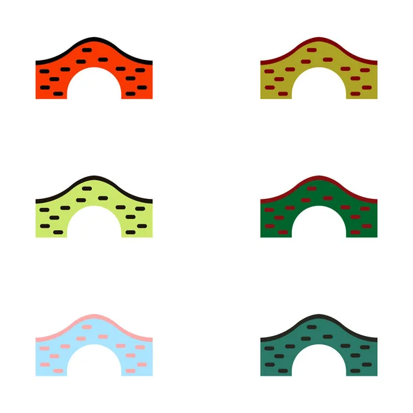 ᐈ Brick bridge drawing stock vectors, Royalty Free keystone bridge ...