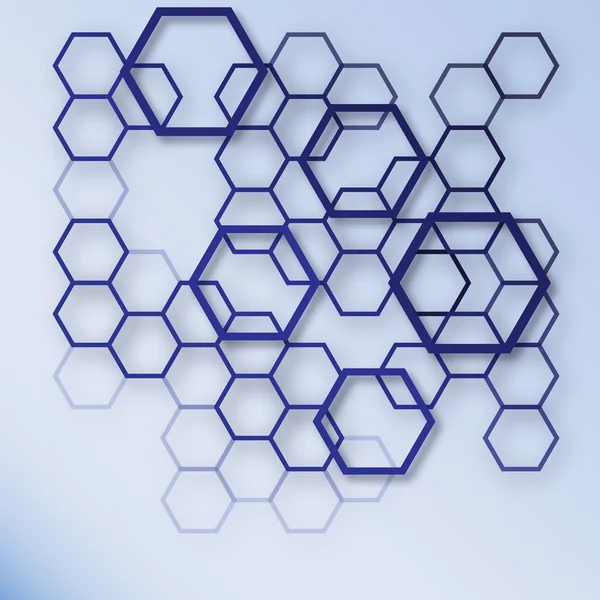 Vector Abstract blue Hexagon Design creative template — Stock Vector ...
