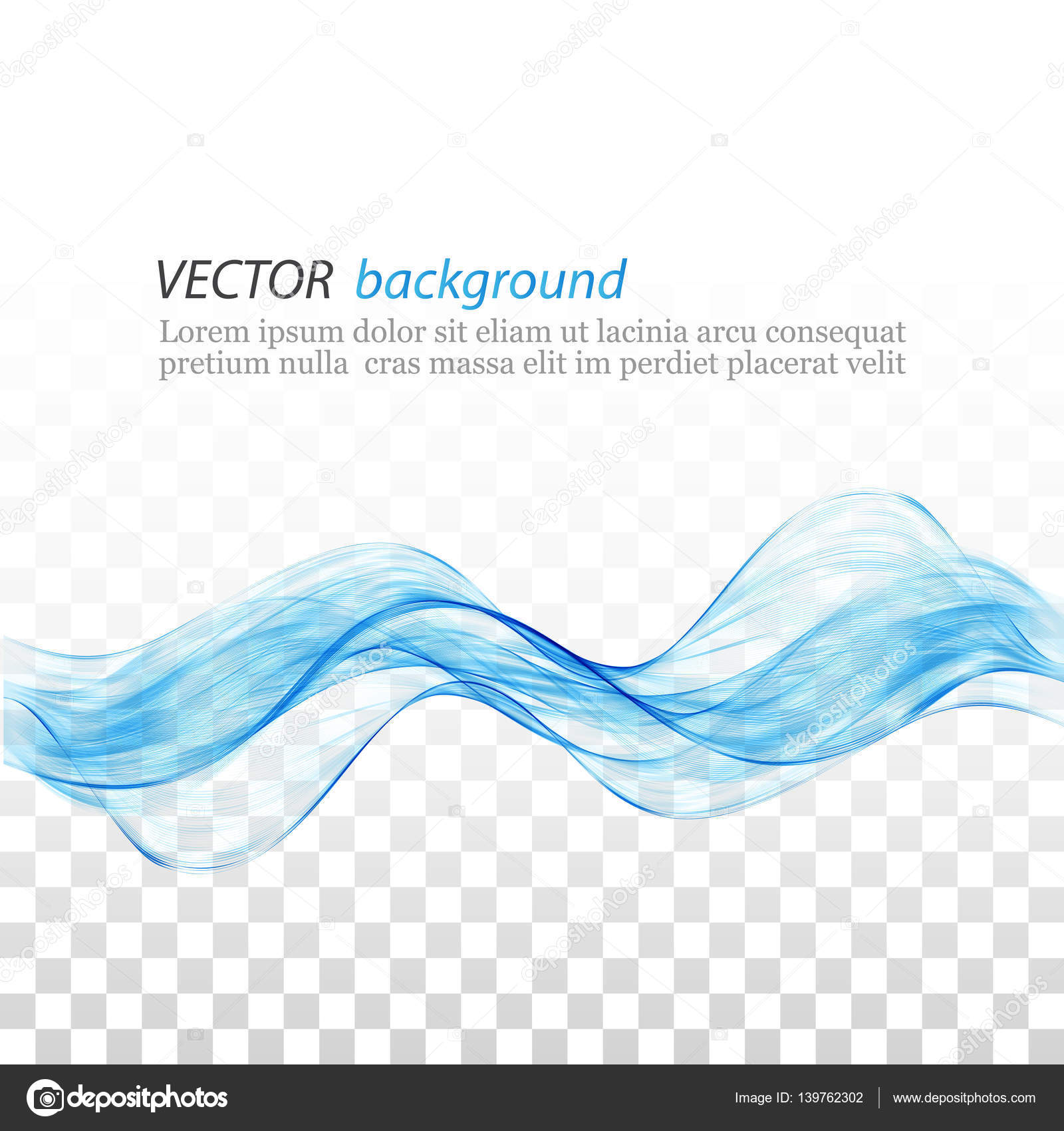 Abstract wave on transparent background. Vector EPS10 — Stock Vector ...