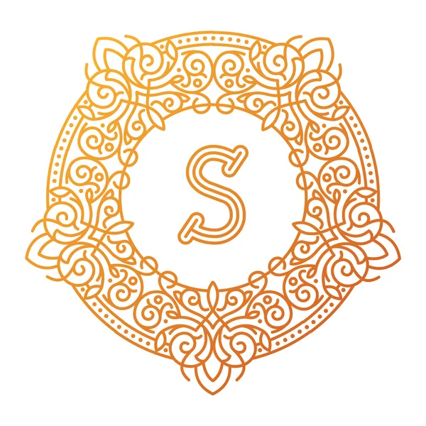 Monogram A bage logo vector illustration text letter nature leaf badge ...