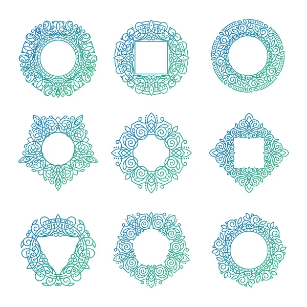 Set monogram template vector — Stock Vector © adekvat #113856924