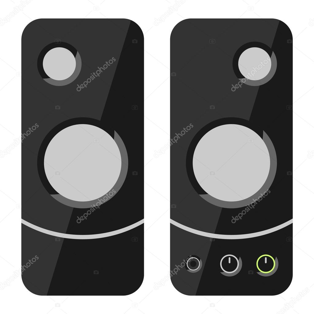 Computer speakers vector. Stock Vector Image by ©VectorShow #126111448
