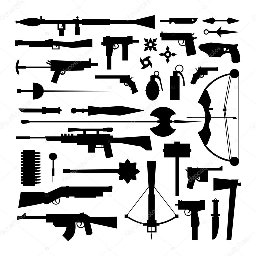 Weapons vector collection icons Stock Vector Image by ©VectorShow ...