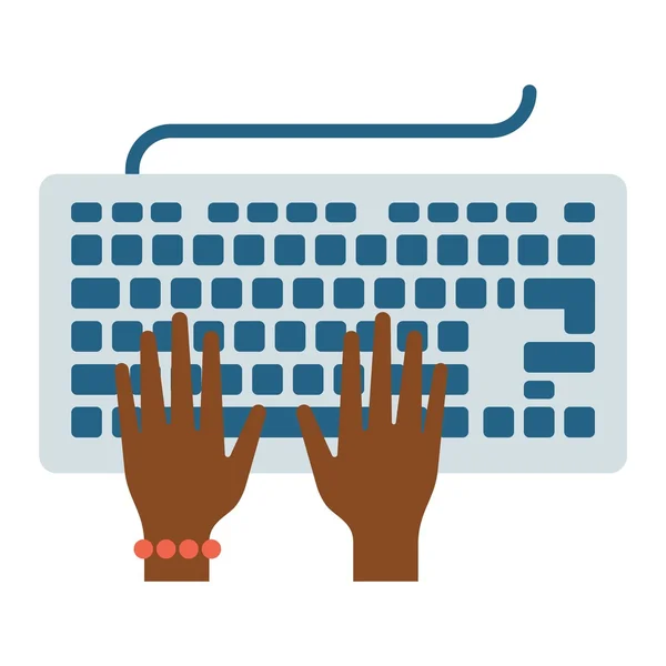 Keyboard hands vector Stock Vector Image by ©VectorShow #128516744