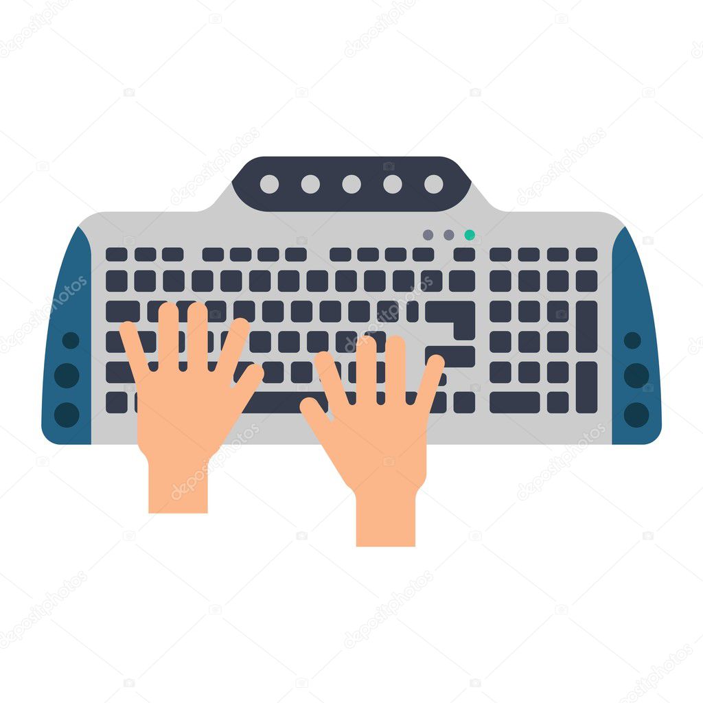 Keyboard hands vector Stock Vector by ©VectorShow 128372782