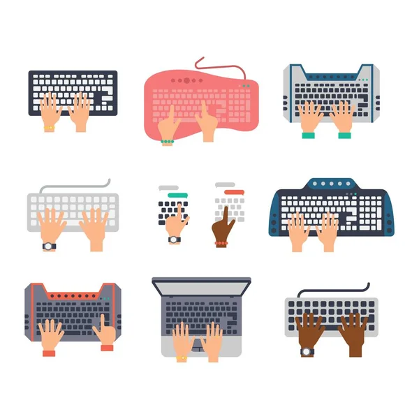 Keyboard hands vector Stock Vector Image by ©VectorShow #128516744