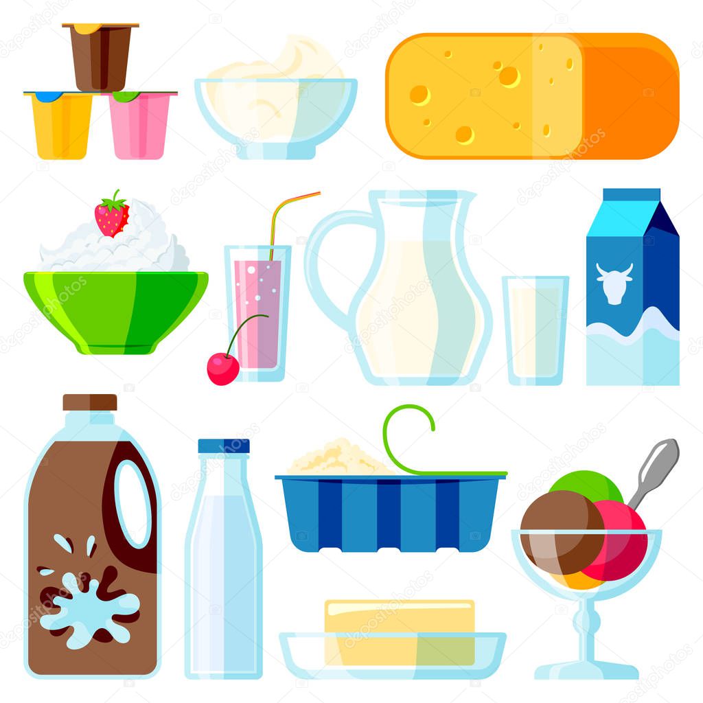 Milk products vector Stock Vector by ©VectorShow 129887206