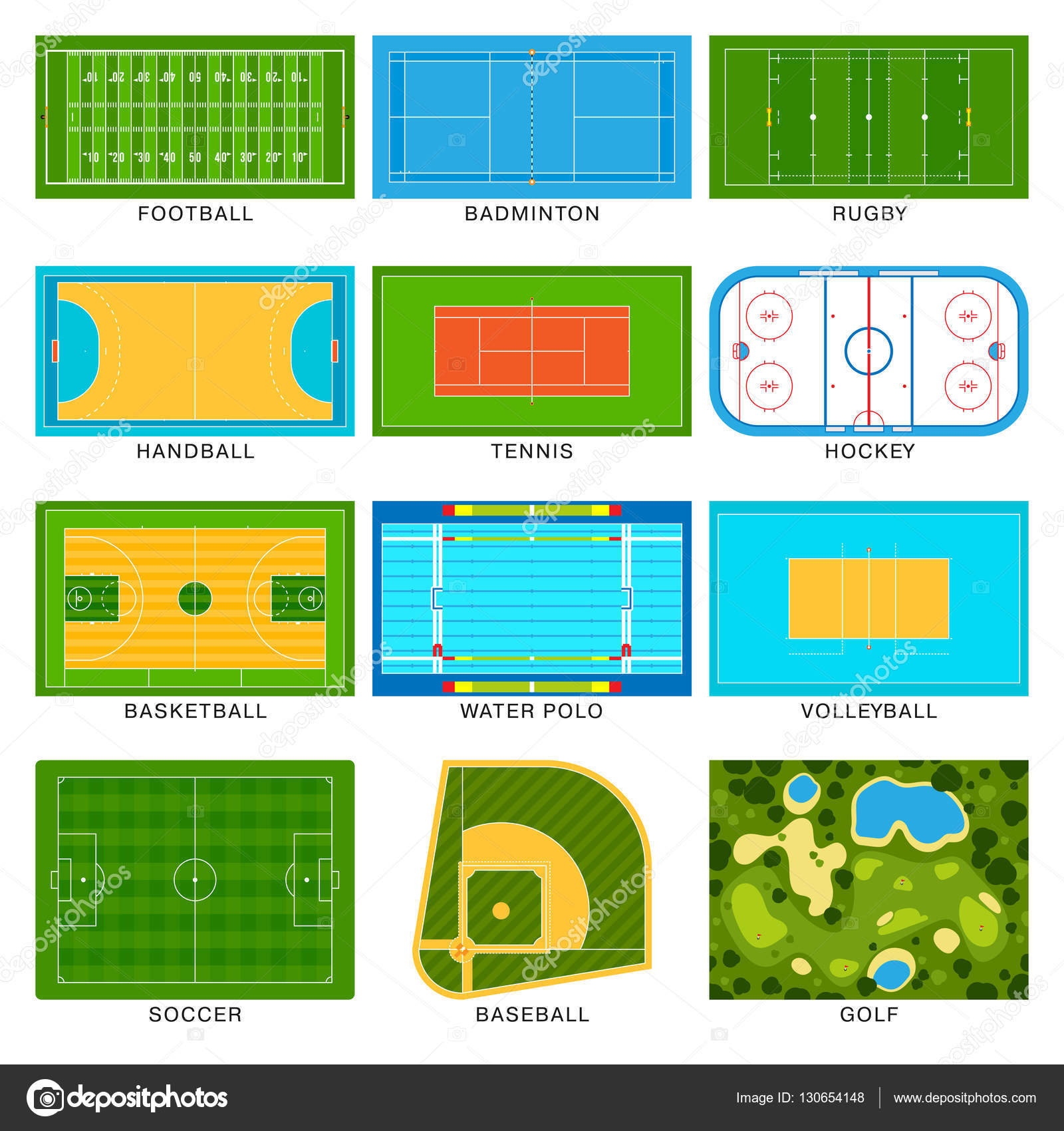 Game fields vector set. Stock Vector Image by ©VectorShow #130654148