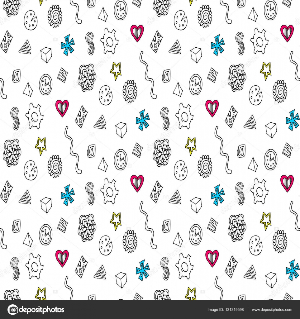 Doodles seamless pattern vector Stock Vector by ©VectorShow 131319598