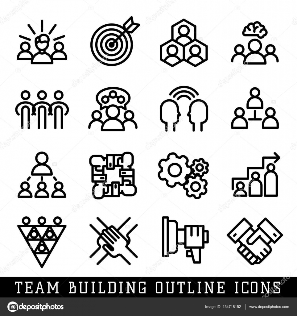 Team building icons vector. Stock Vector by ©VectorShow 134718152