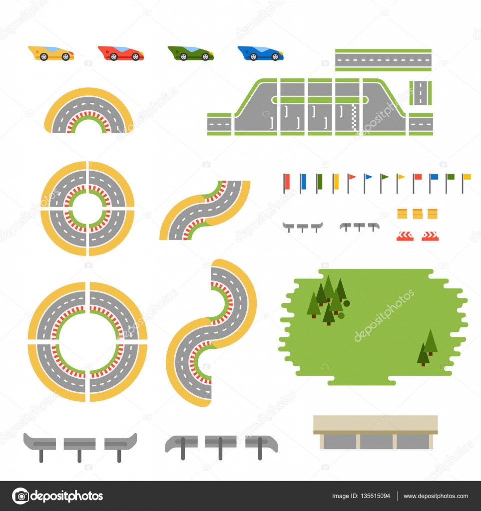 Race track curve road ⬇ Vector Image by © VectorShow | Vector Stock ...
