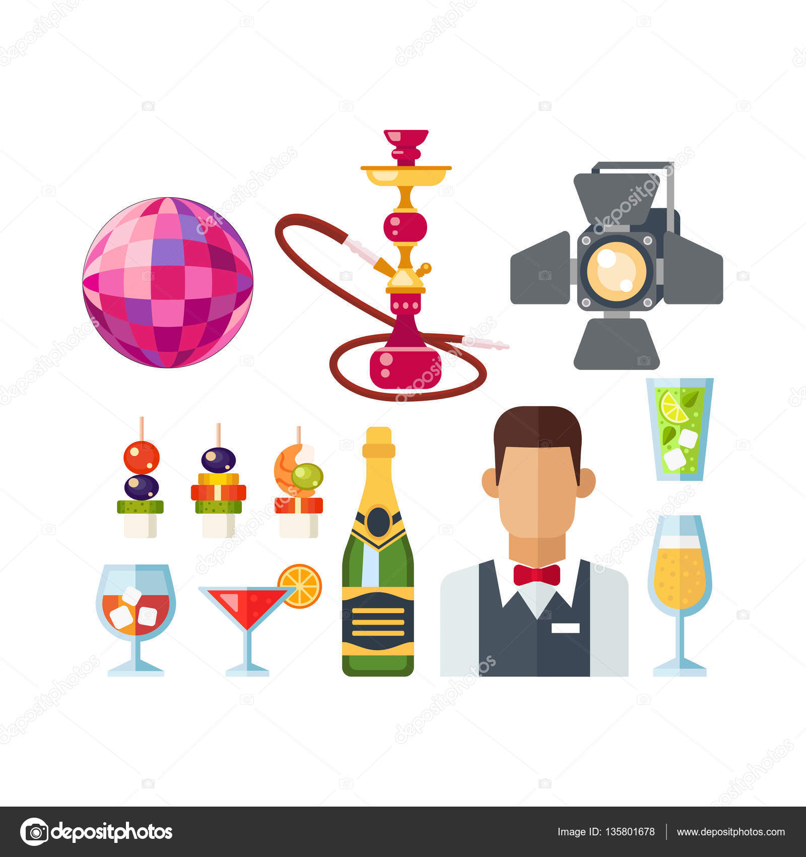 Night club vector icons Stock Vector Image by ©VectorShow #135801678