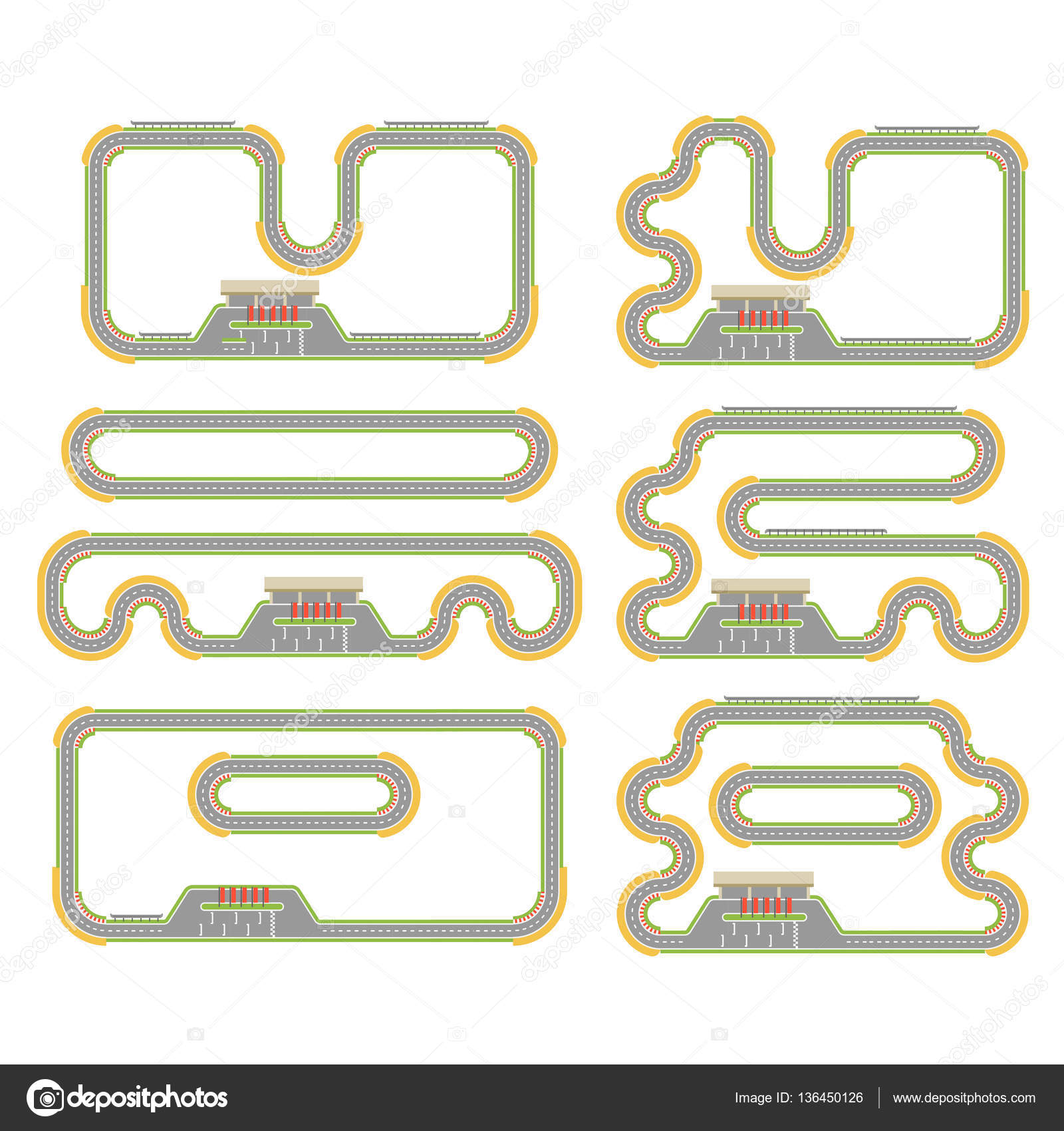 Race track curve road Stock Vector Image by ©VectorShow #136450126
