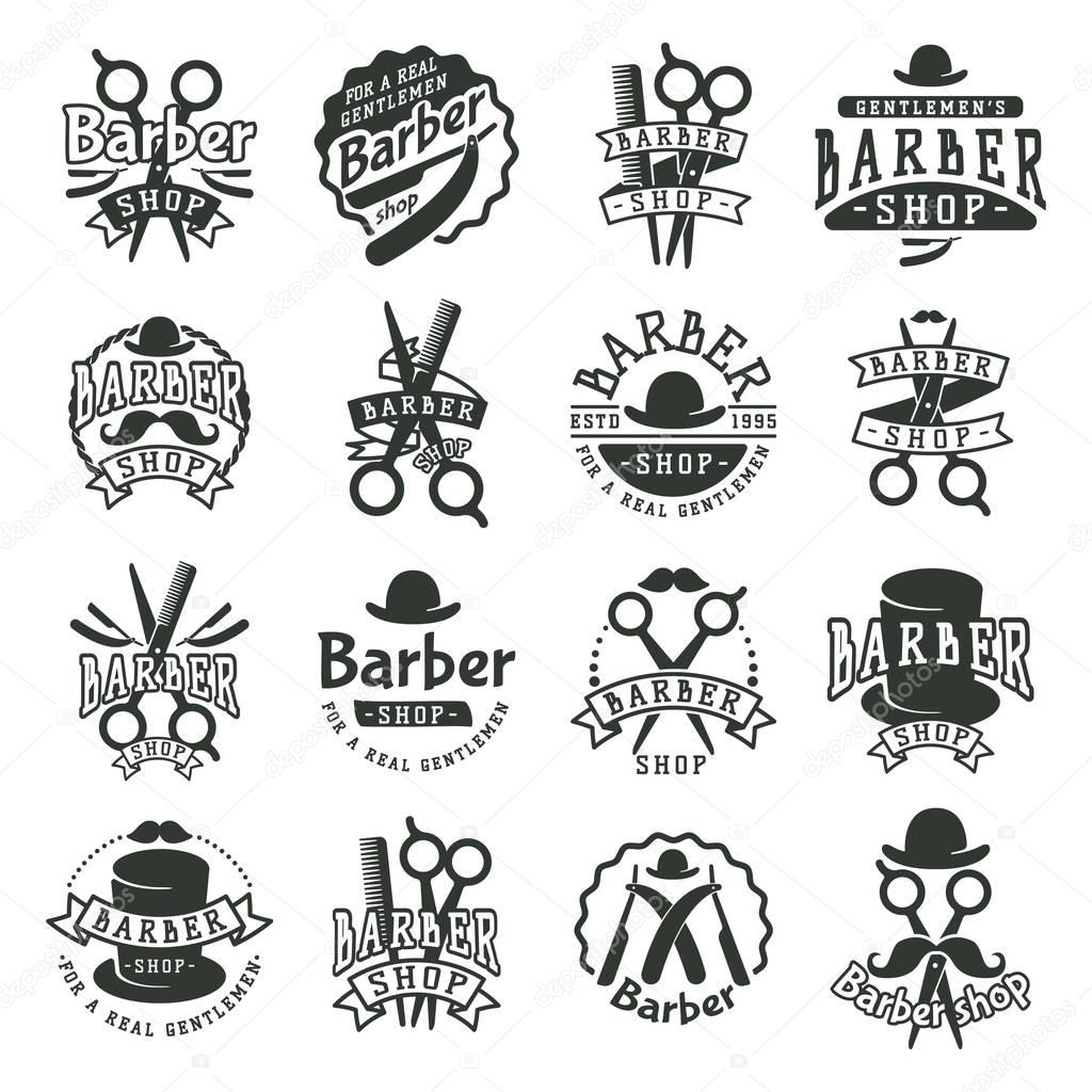 Ilustración de vectores de insignia de barbero. 2024