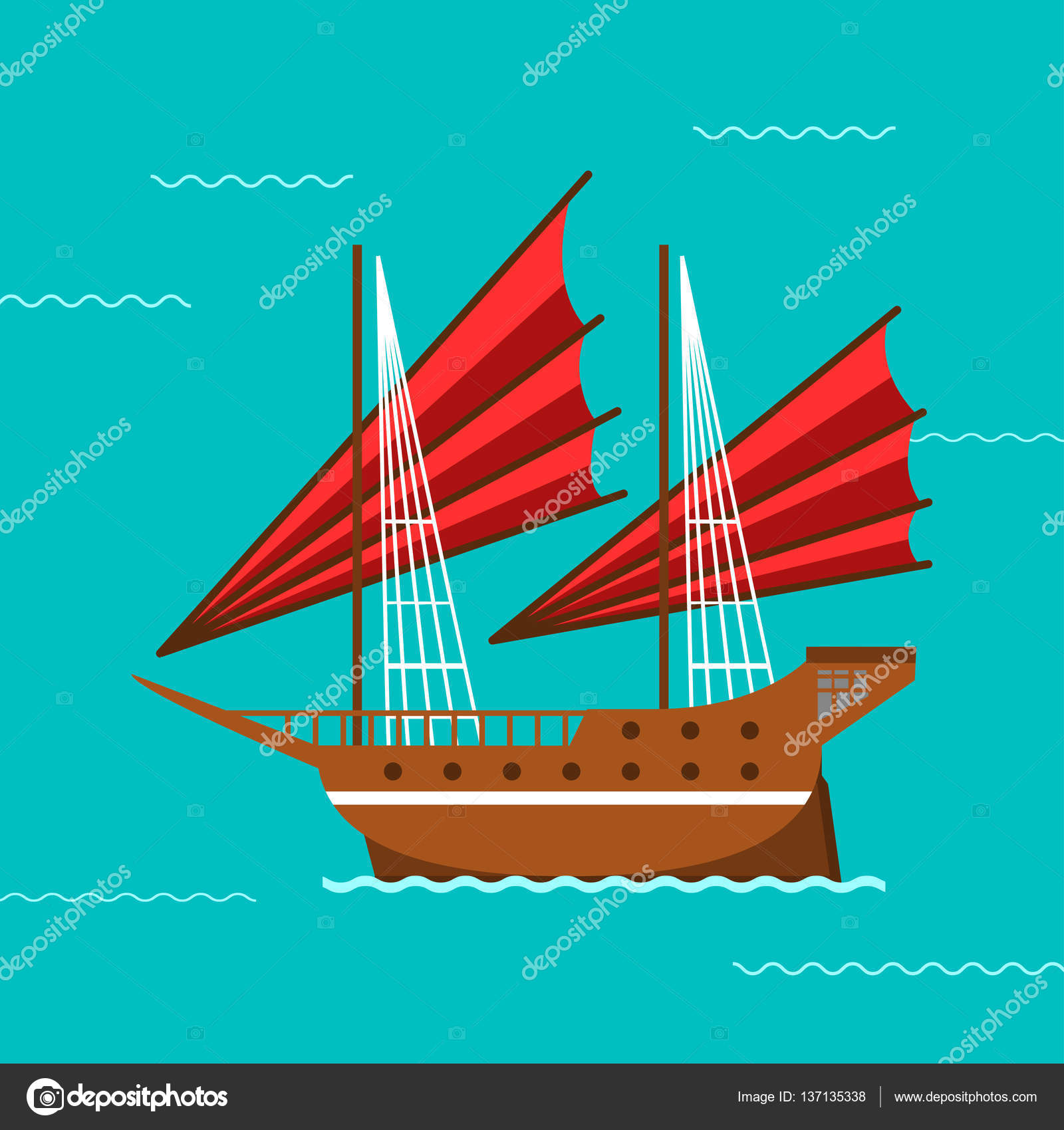 Ship vector illustration. Stock Vector by ©VectorShow #137135338