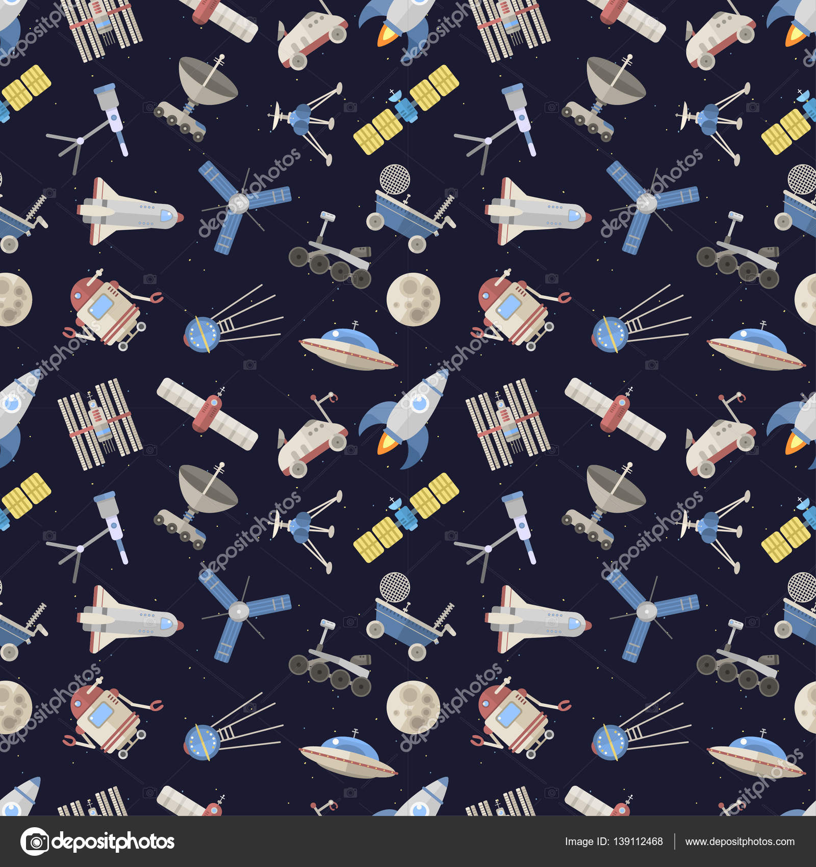 Space pattern vector illustration. Stock Vector by ©VectorShow 139112468