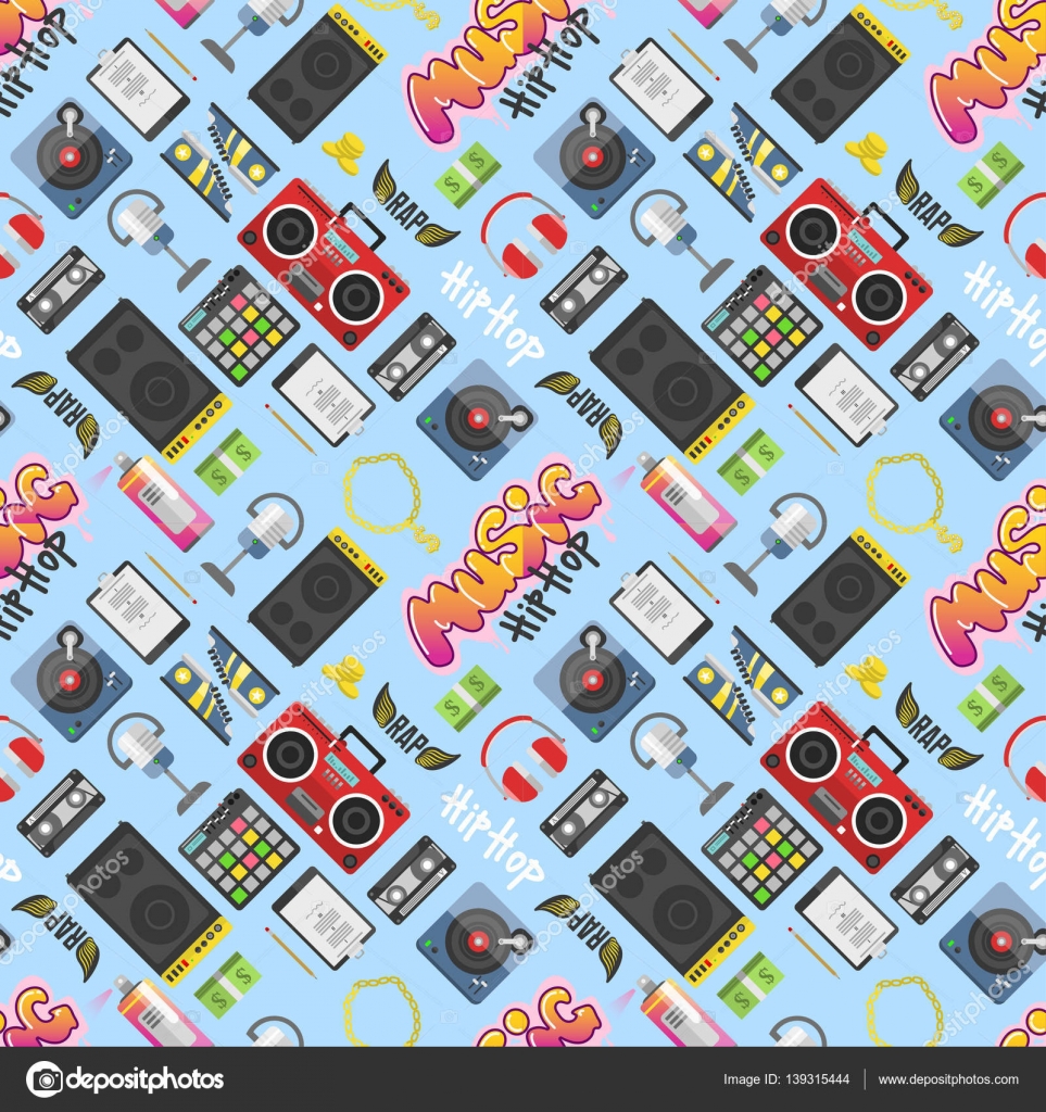 Hip hop pattern vector background Stock Vector Image by ©VectorShow ...