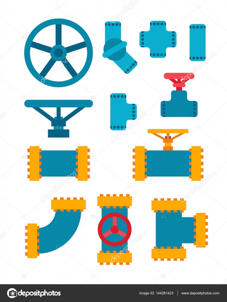 Machine parts different mechanism vector illustration. Stock Vector ...