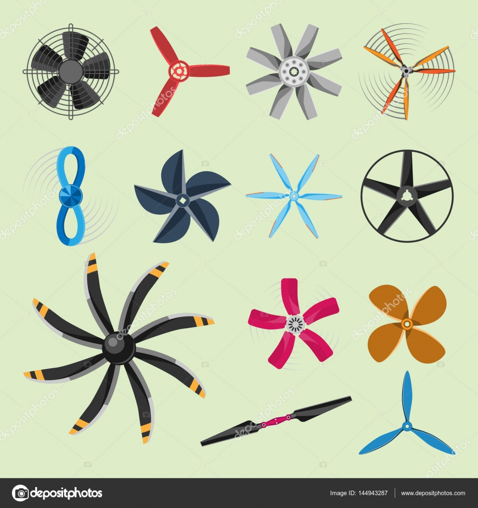 Propeller fan vector illustration fan propeller wind ventilator ...