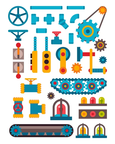 Machine parts different mechanism vector illustration. Stock Vector ...