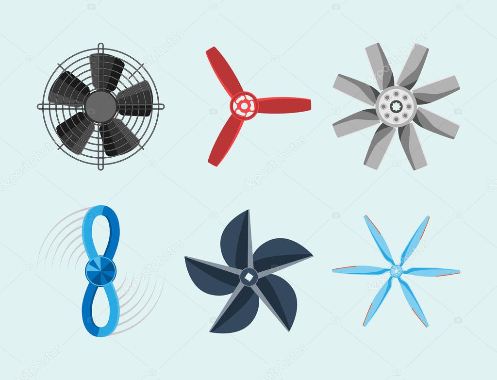 Hélice ventilador vector ilustración ventilador hélice viento ...