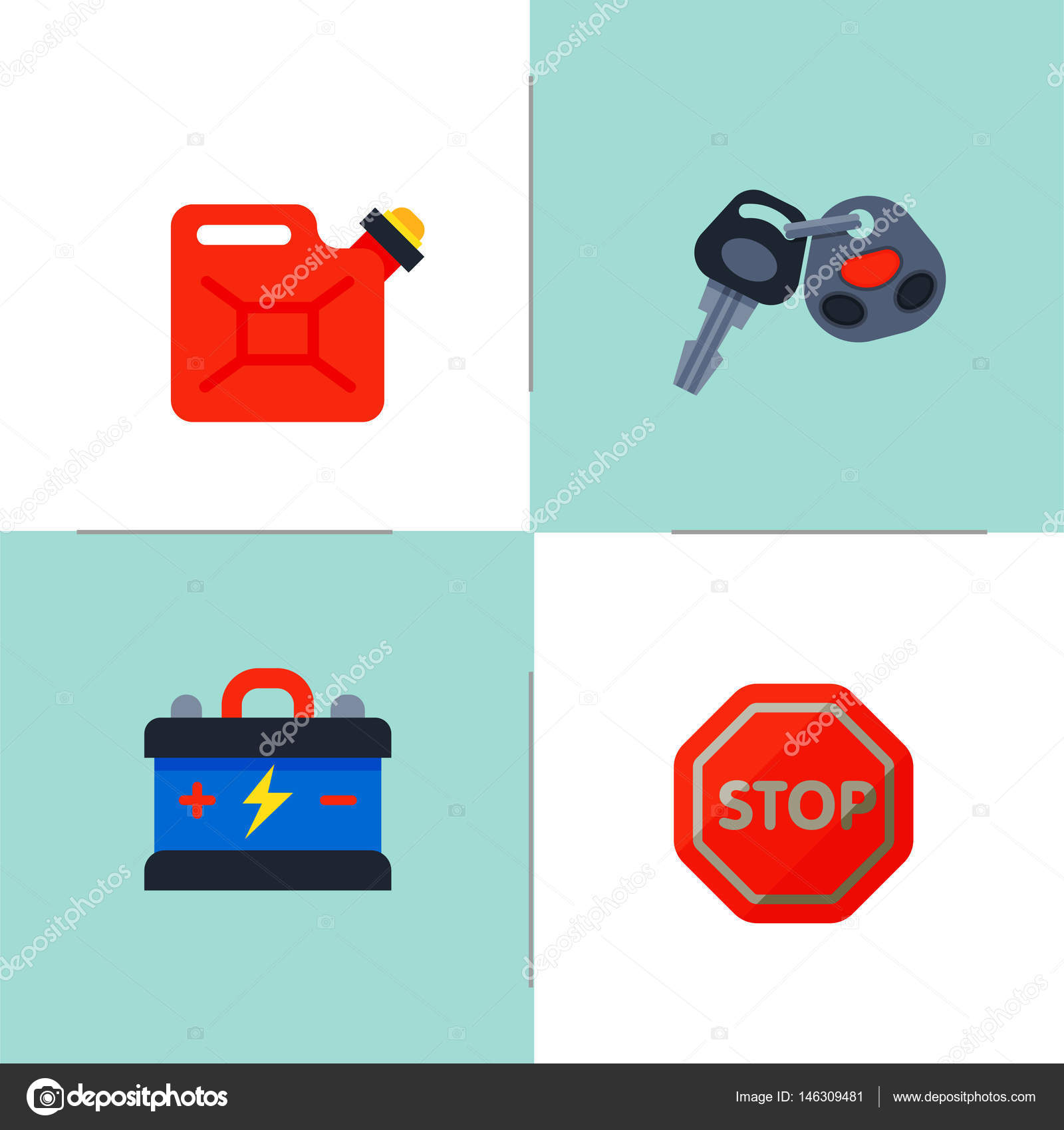 Auto transport motorist icons symbols change vehicle automobile ...