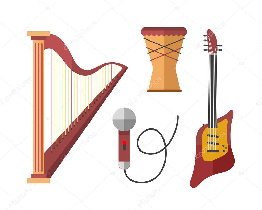 Stringed musical instruments classical harp orchestra art sound tool ... Stringed musical instruments classical harp orchestra art sound tool ...