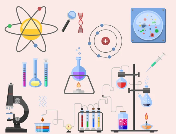 Lab symbols test medical laboratory scientific biology design molecule ...