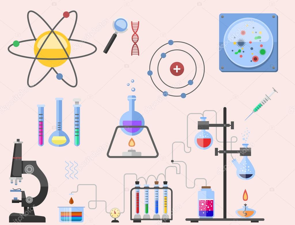 Símbolos de laboratorio prueba laboratorio médico biología científica ...