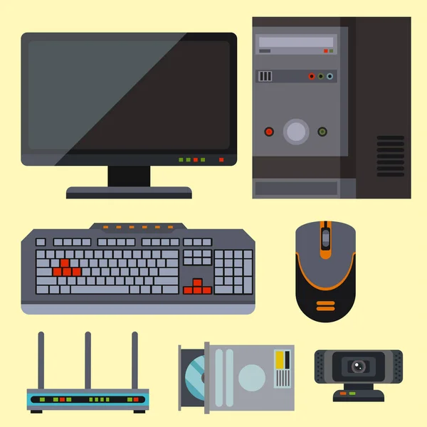 Pc accessories Vector Art Stock Images | Depositphotos