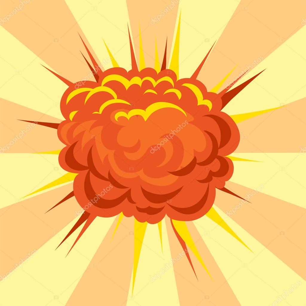 Cartoon explosion boom effect animation game sprite sheet explode burst ...