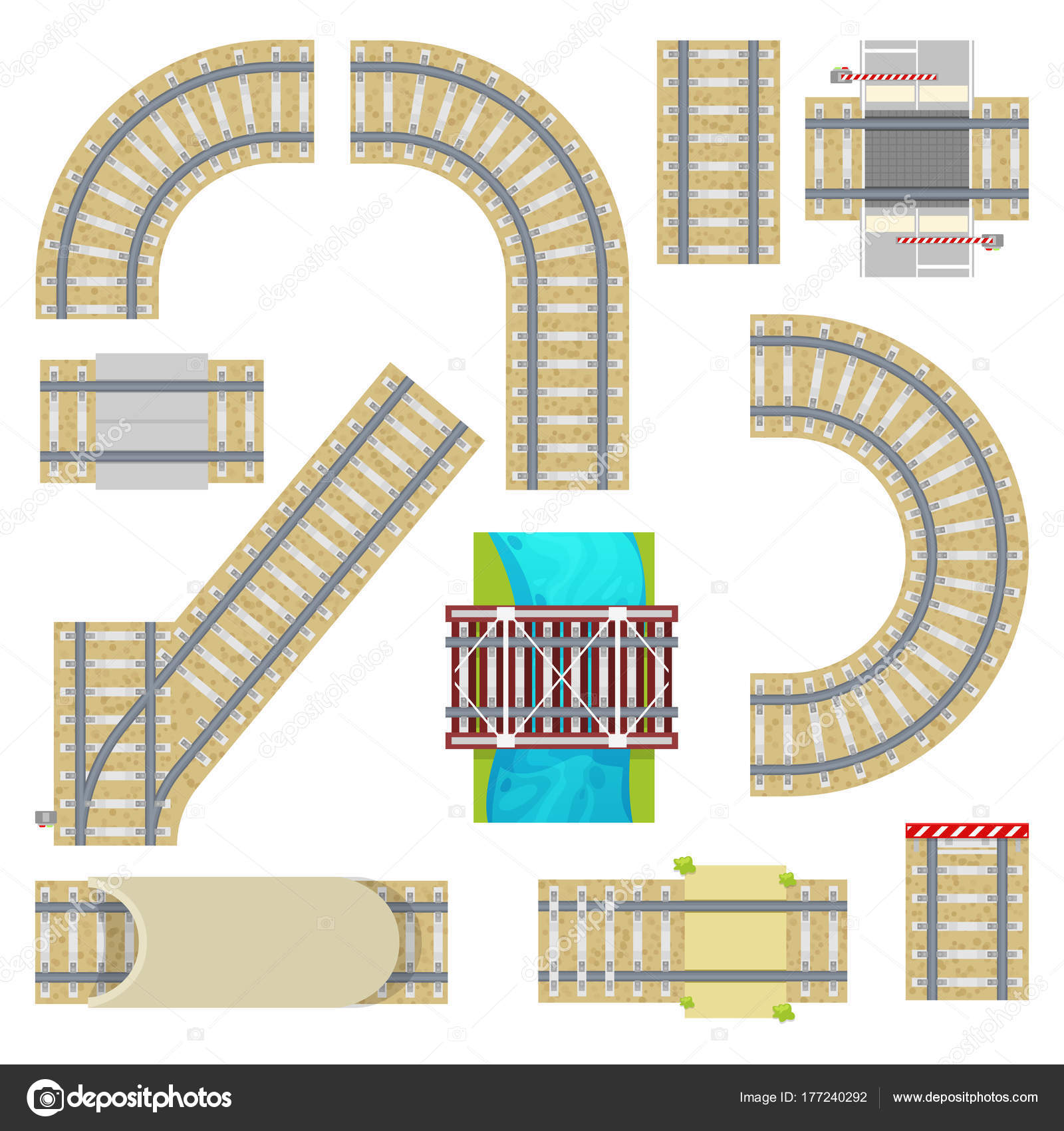 Train Tracks Top View