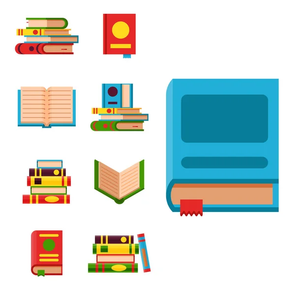 Colorful book vector illustration learn literature study opened and ...
