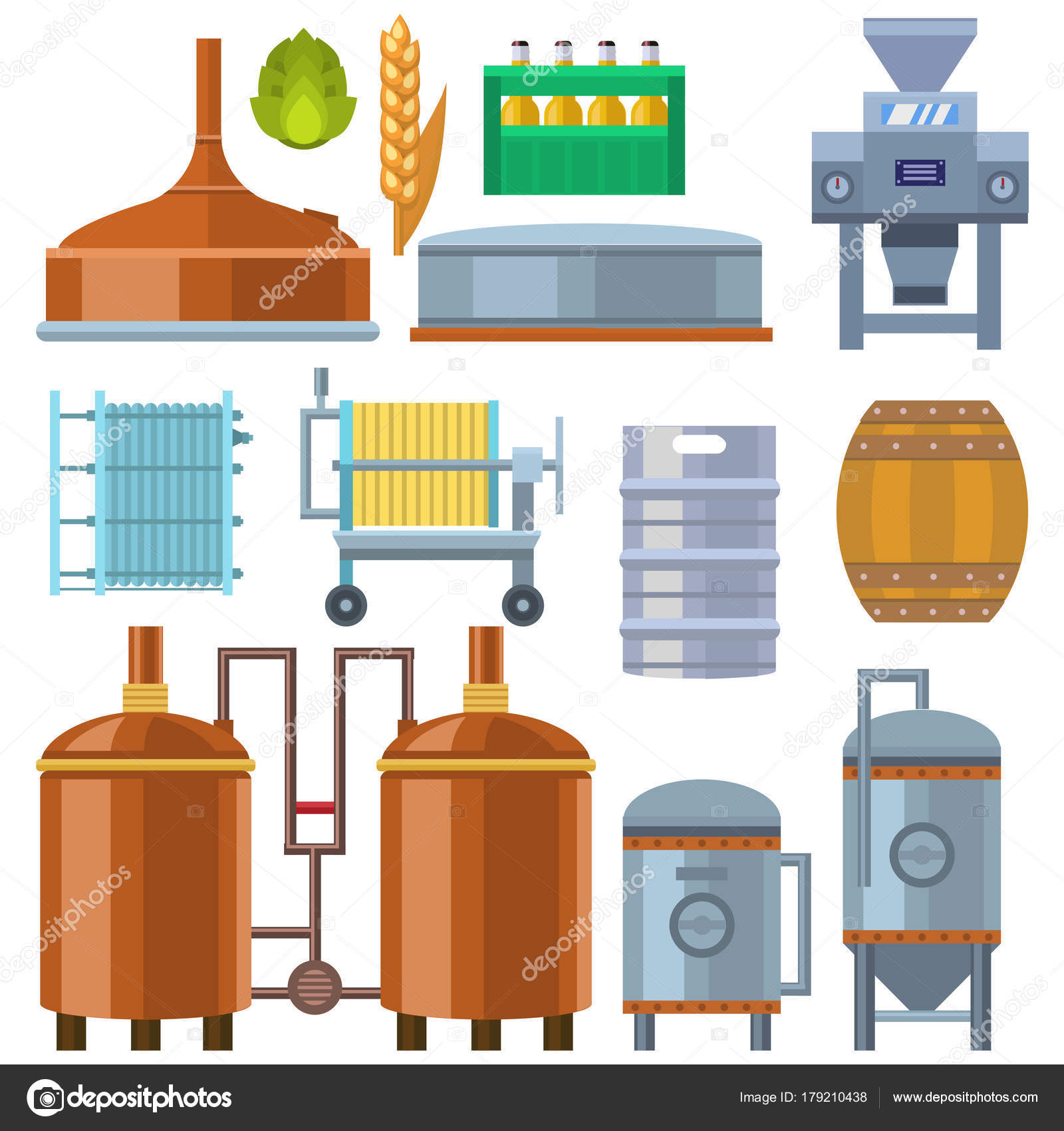 Beer brewing process alcohol factory production equipment mashing ...