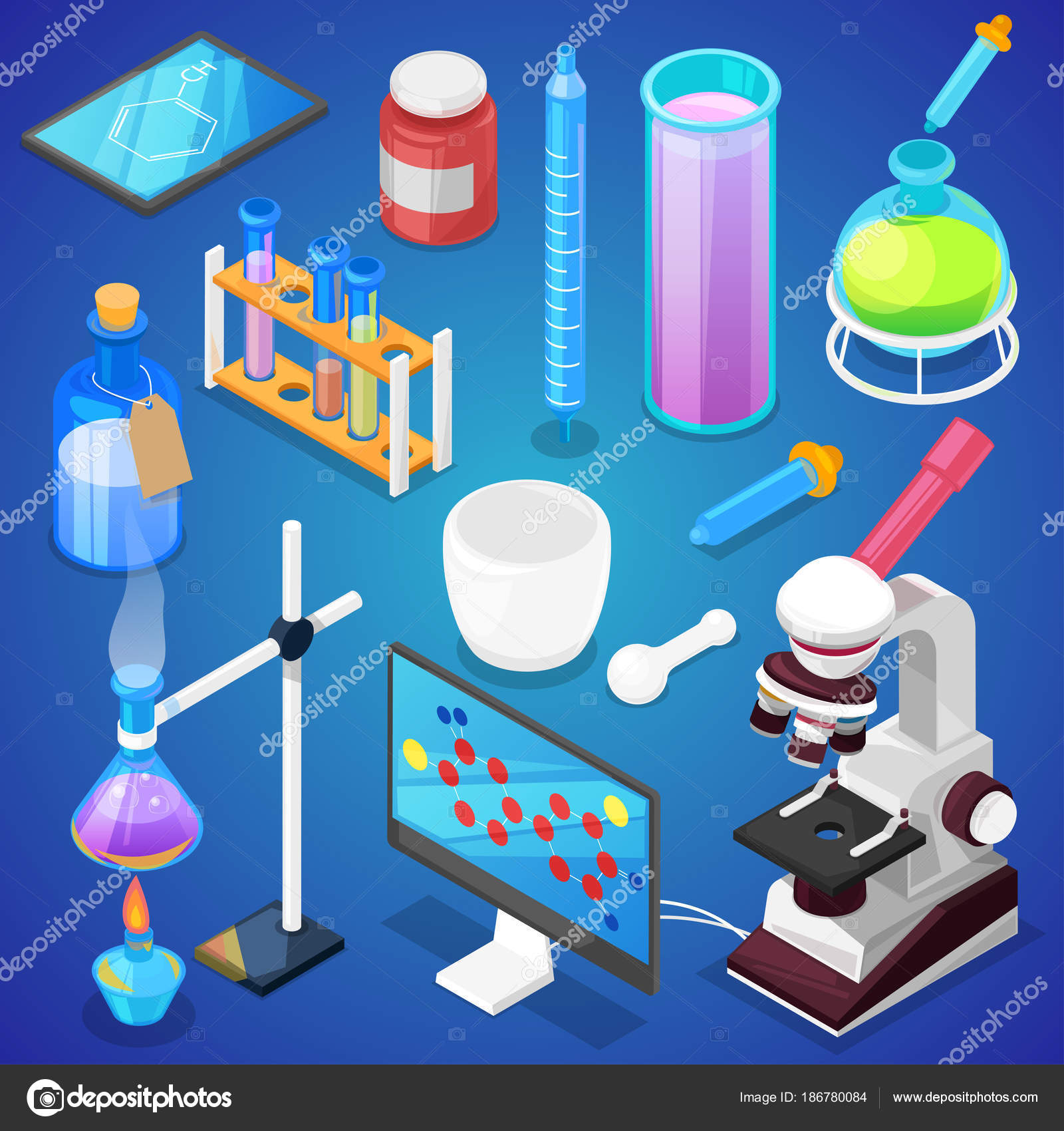 Cartoon Chemistry Set