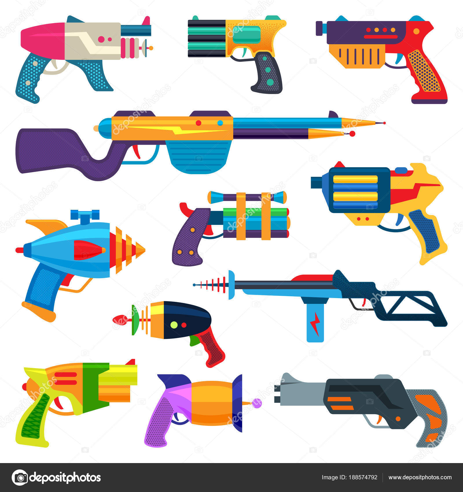 Cartoon Alien With Gun