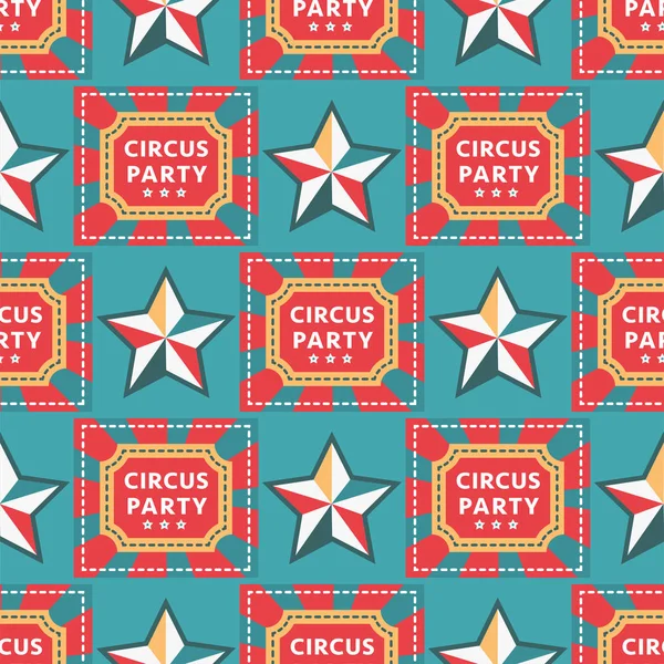Circus vintage signboard labels seamless pattern background vector ...